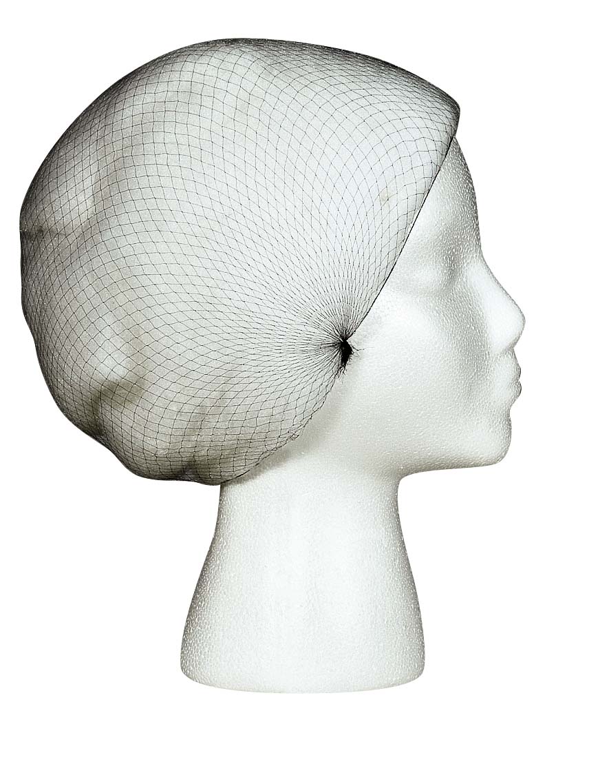 Cellucap 28 inch Black Disposable Nylon Hairnet, 144 count -- 10 per case