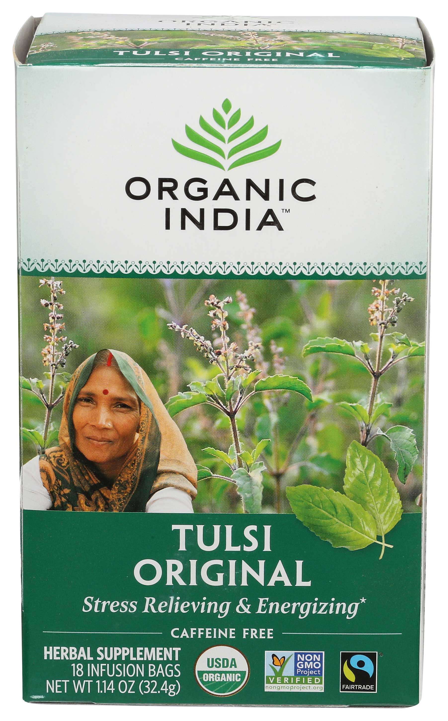 Organic India Original Tulsi Tea - 18 per pack -- 6 packs per case.