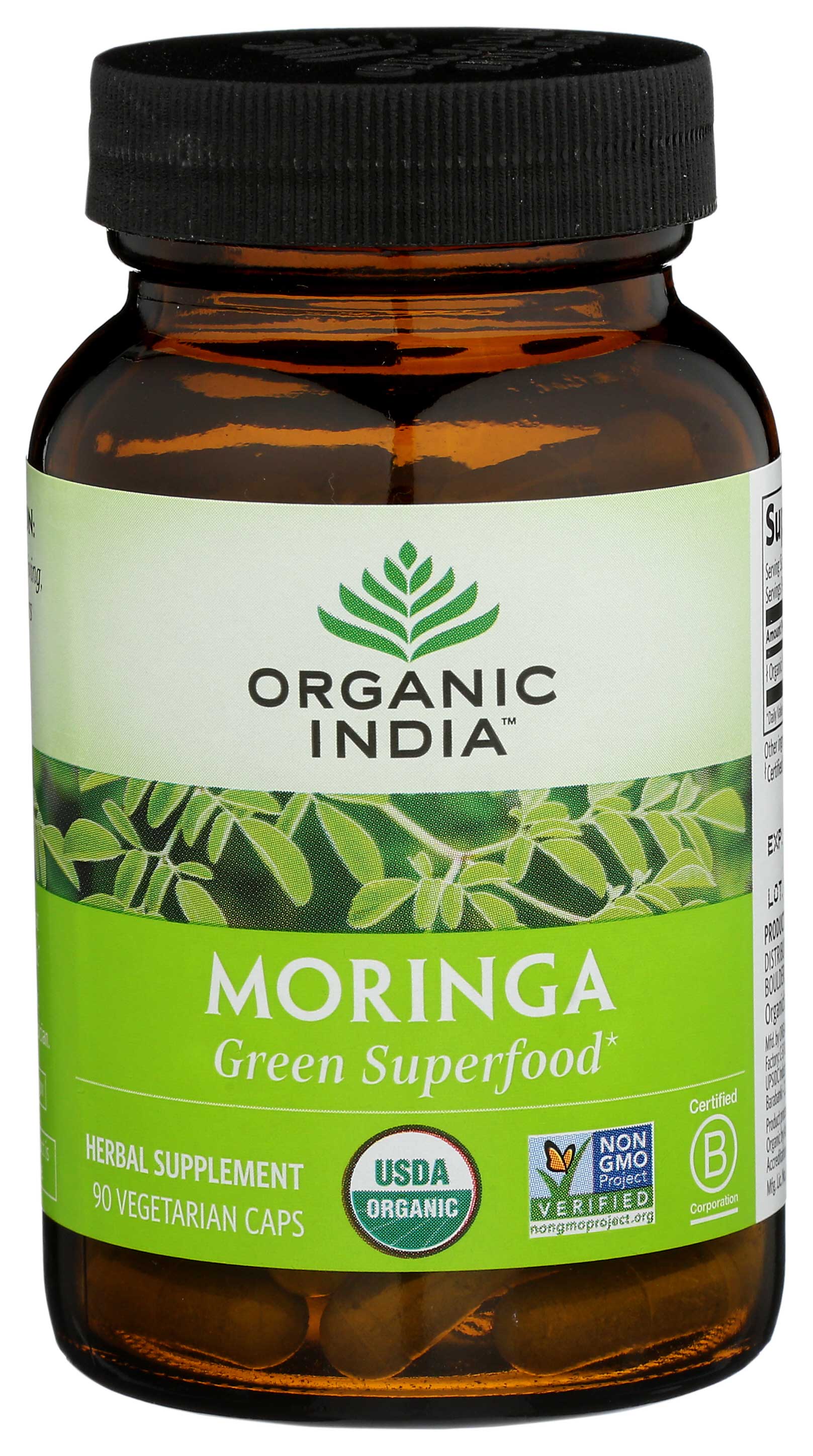 Organic India Moringa Vegetarian Capsule, 90 count