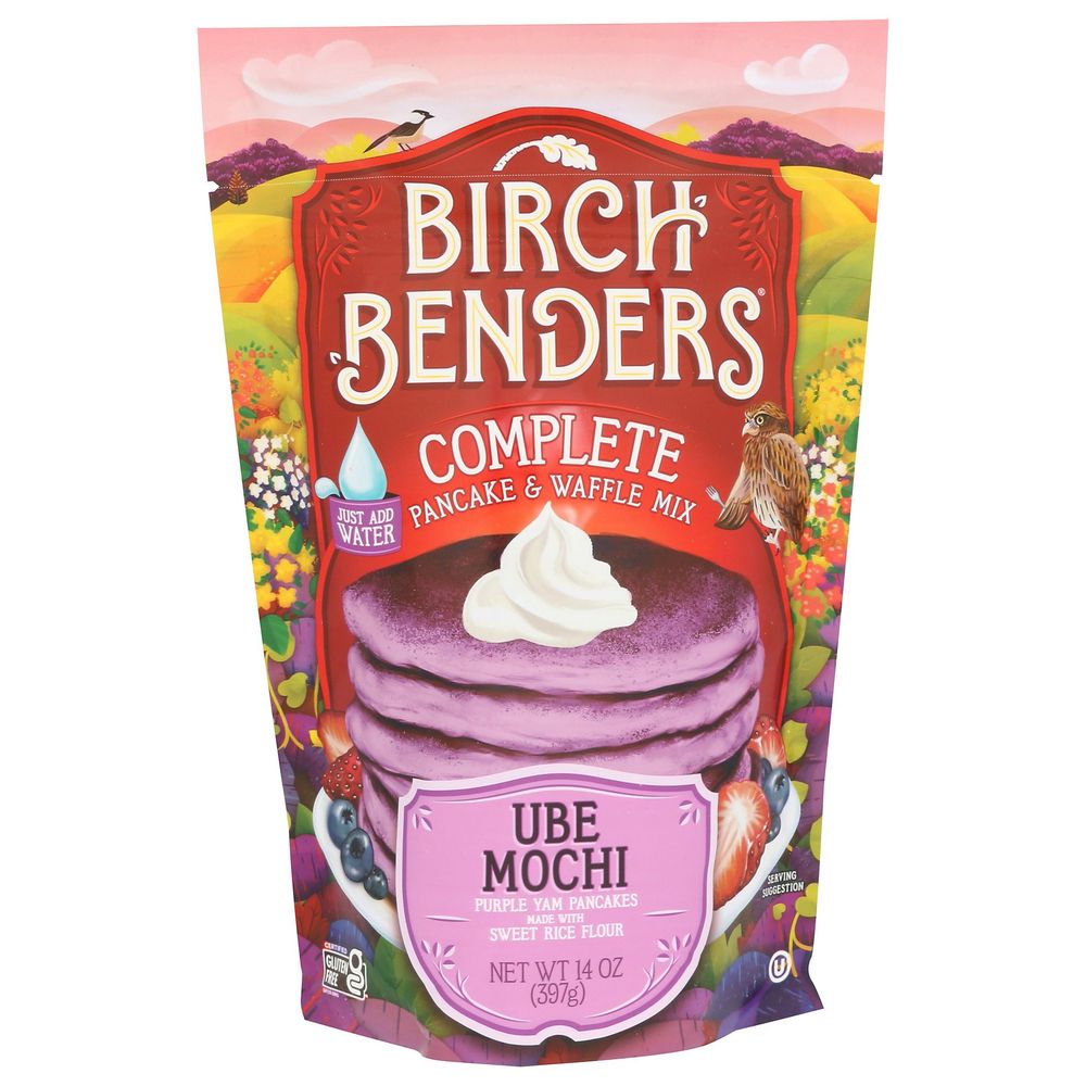 Birch Benders Complete Ube Mochi Pancake and Waffle Mix, 14 Ounce -- 6 ...