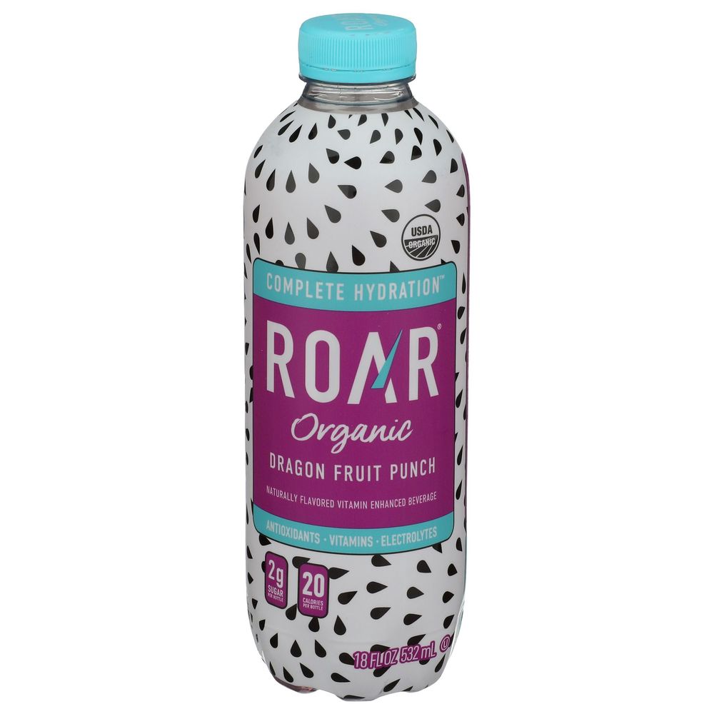 Roar Organic Complete Hydration Dragon Fruit Punch, 18 Fluid Ounce ...