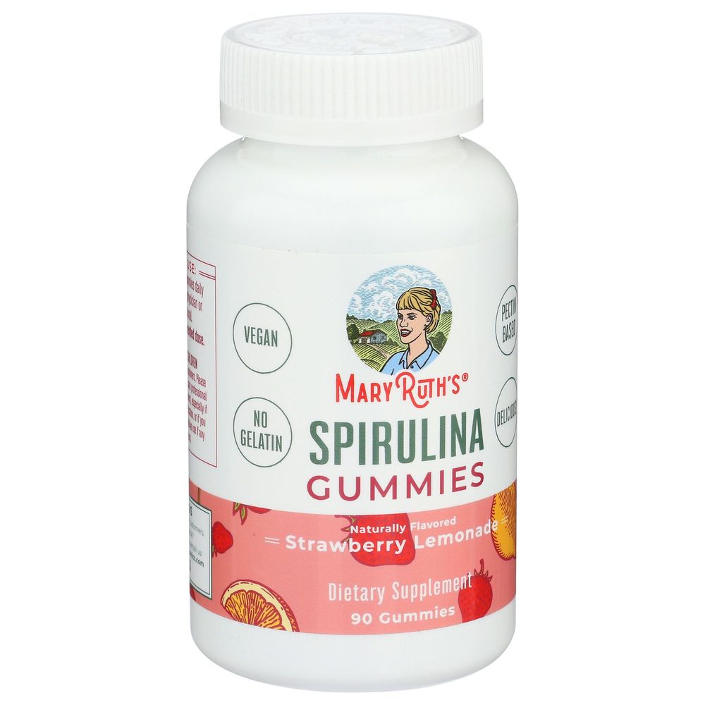 Mary Ruth's Strawberry Lemonade Spirulina Gummies, 90 count