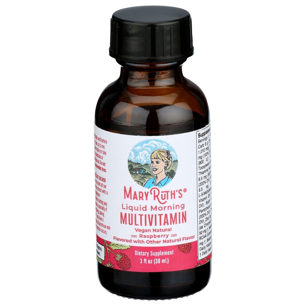 Mary Ruth's Raspberry Liquid Morning Multivitamin, 1 Fluid Ounce -- 8 ...