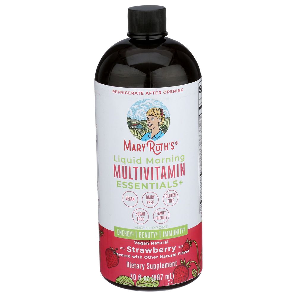 Mary Ruth's Strawberry Liquid Morning Essentials Plus Multivitamin, 30 ...