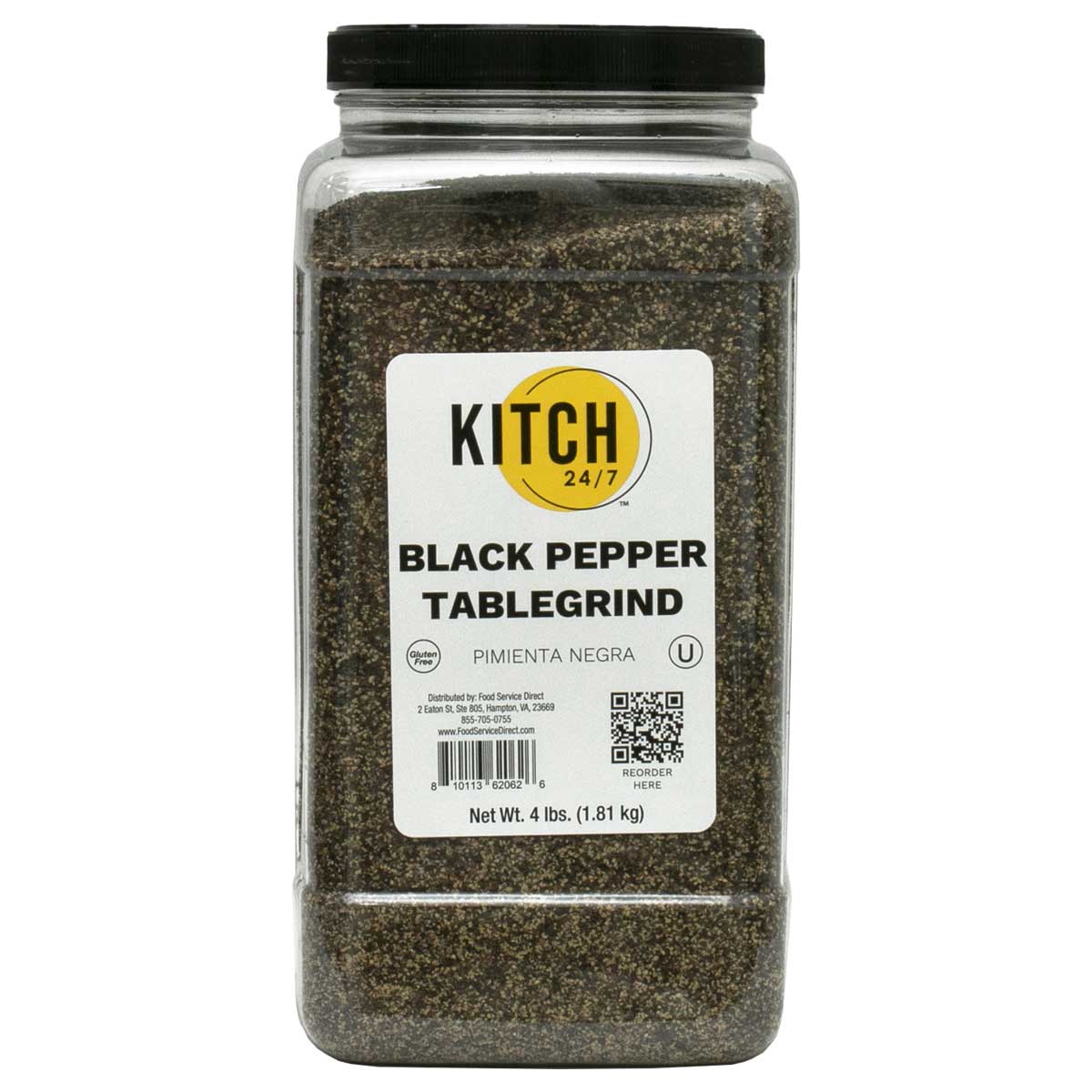 Table Grind Ground Black Pepper, 4 Pound | FoodServiceDirect.ca ...