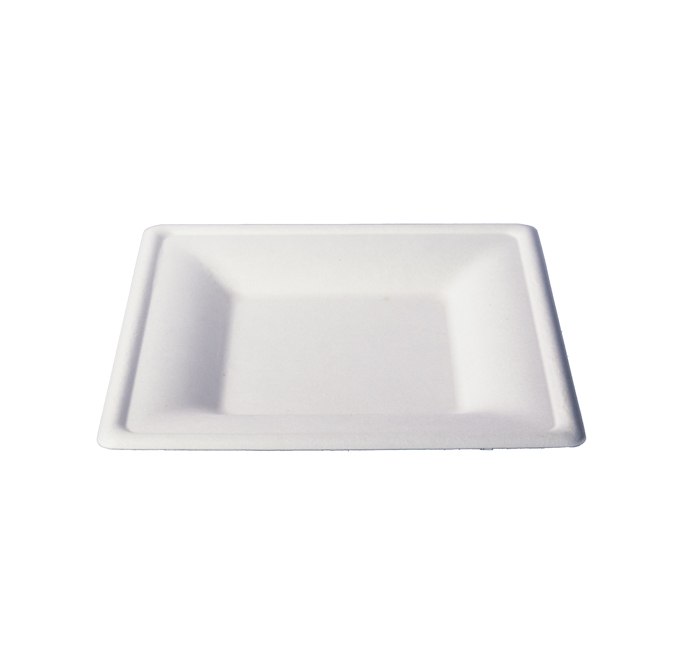 Kitch 24/7 White Square Molded Fiber Plate, 6 inch | FoodServiceDirect