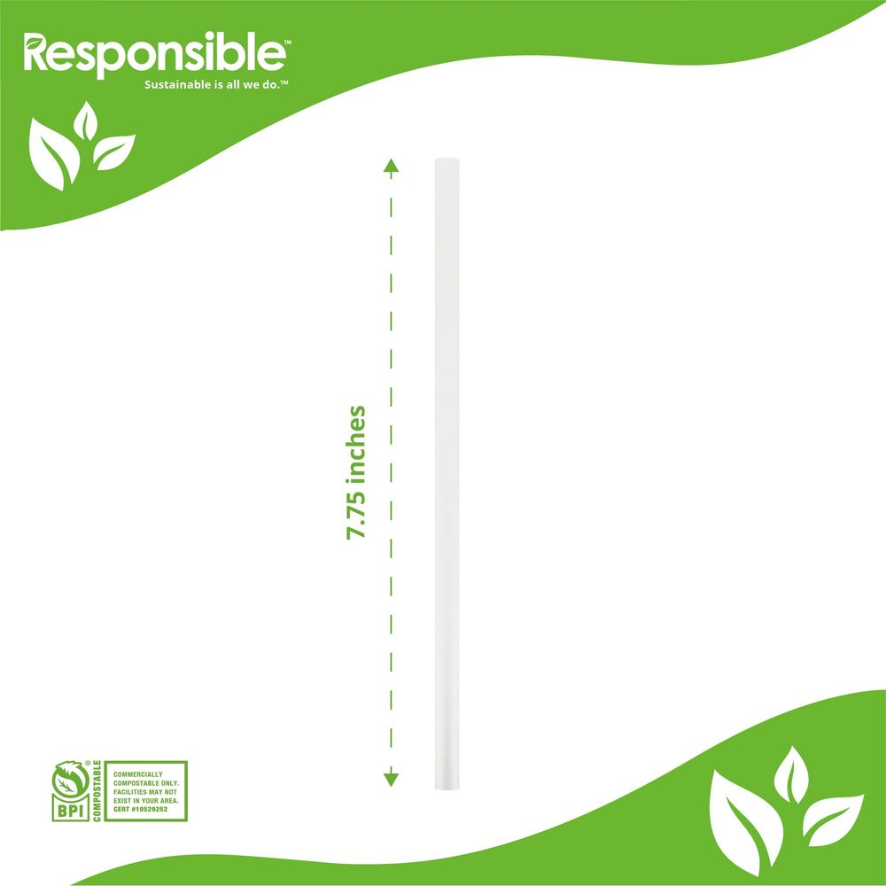 Responsible Products Individual Wrapped Compostable Straight Drinking ...