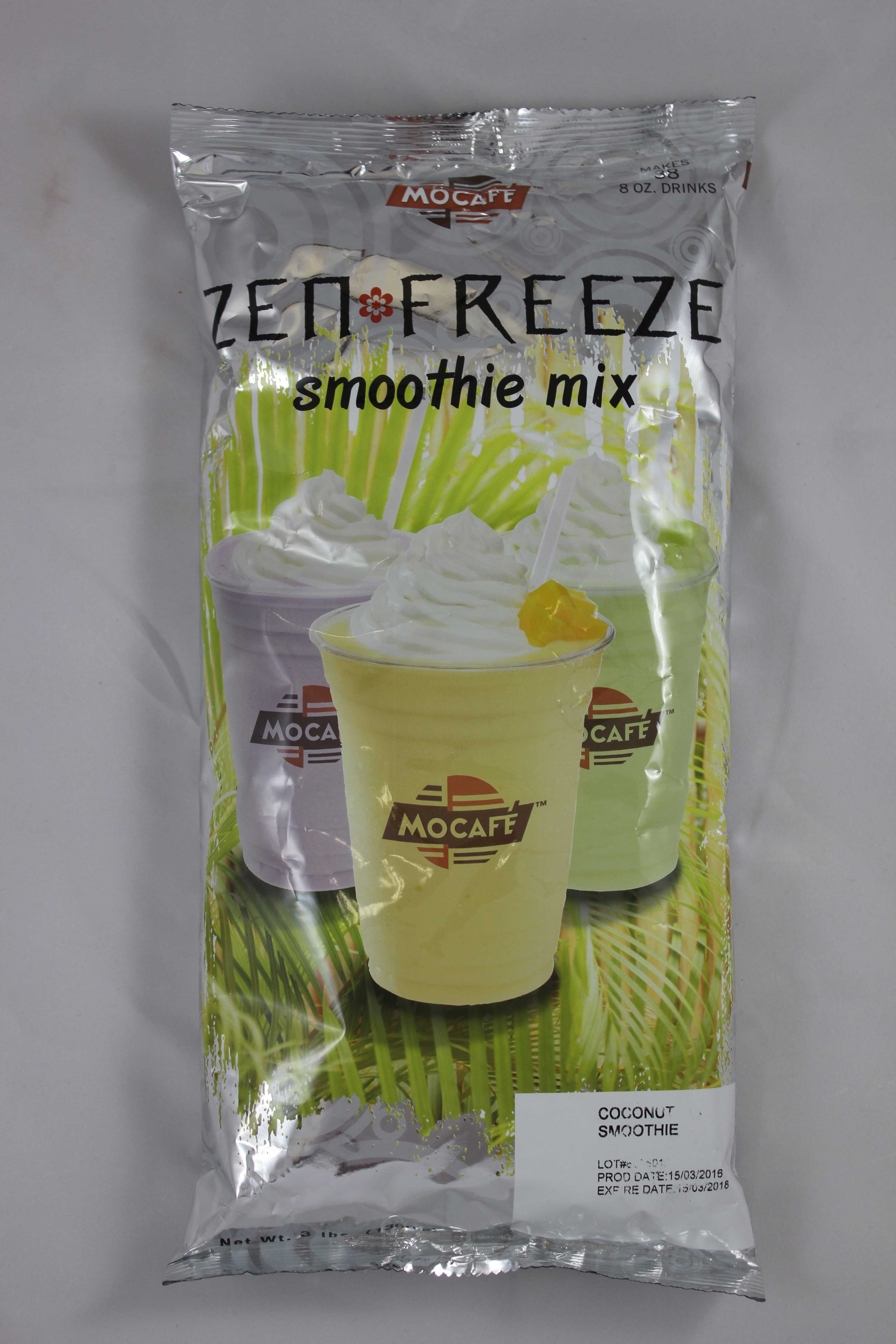 Mocafe Zen Freeze Coconut Fruit Smoothie Mix, 3 Pound -- 4 per case.