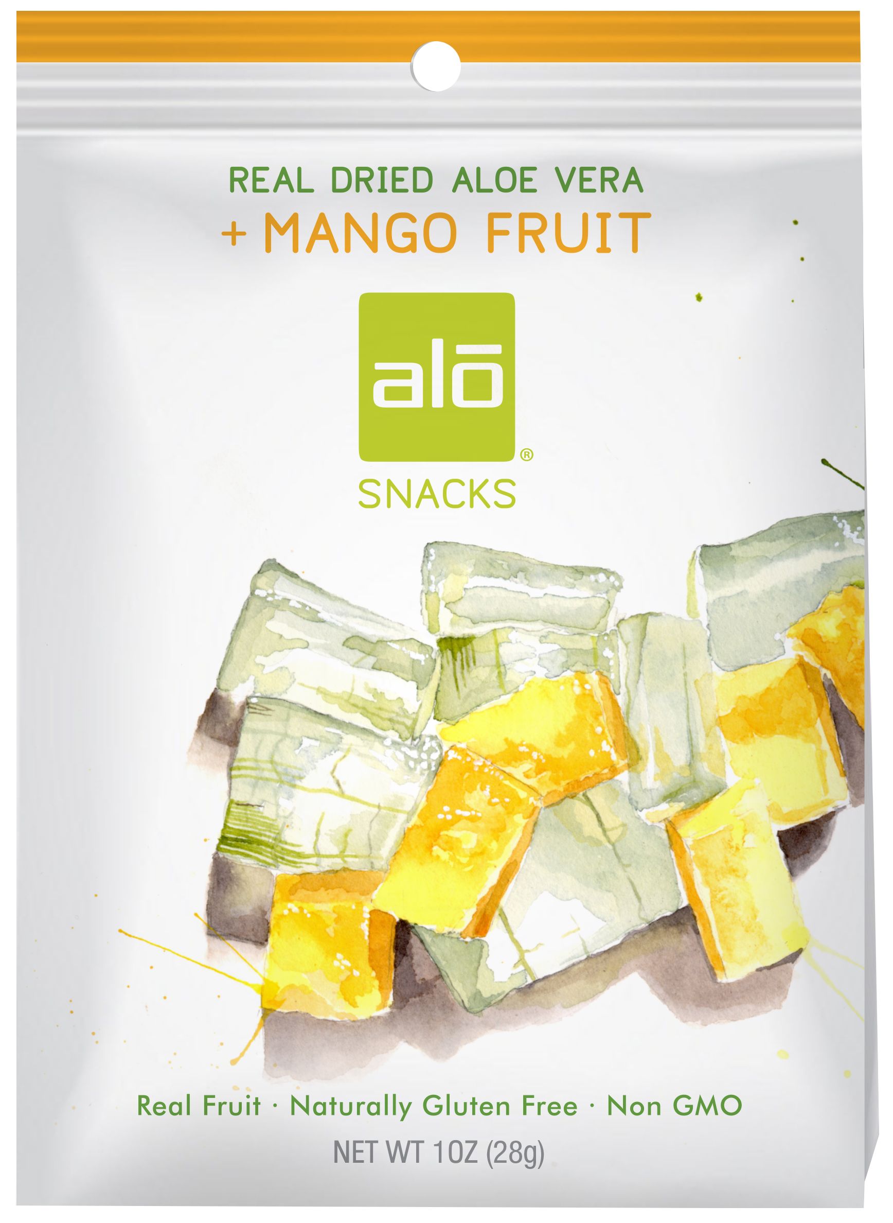 Alo Dried Aloe Vera Plus Mango Fruit Snacks, 1 Ounce -- 72 per case