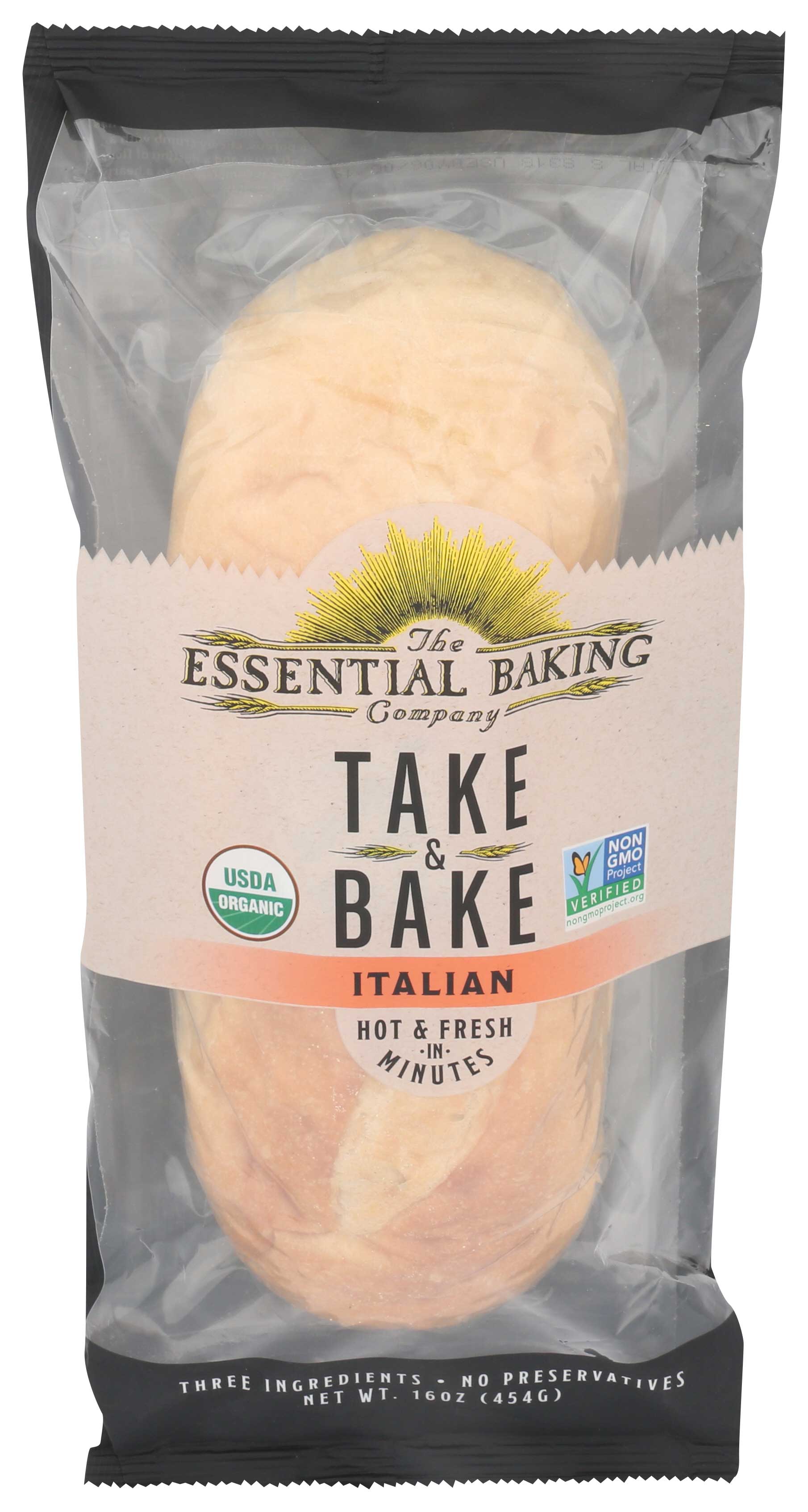 The Essential Baking Company Organic Take and Bake Italian Bread, 16 ...
