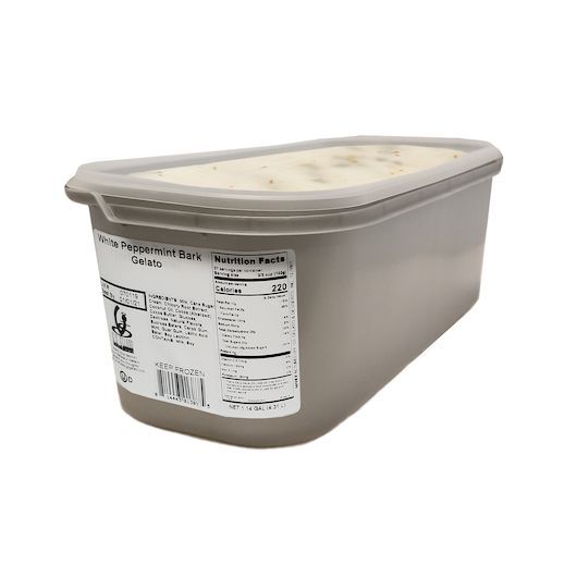 G.S. Gelato White Peppermint Bark Gelato, 5 Liter