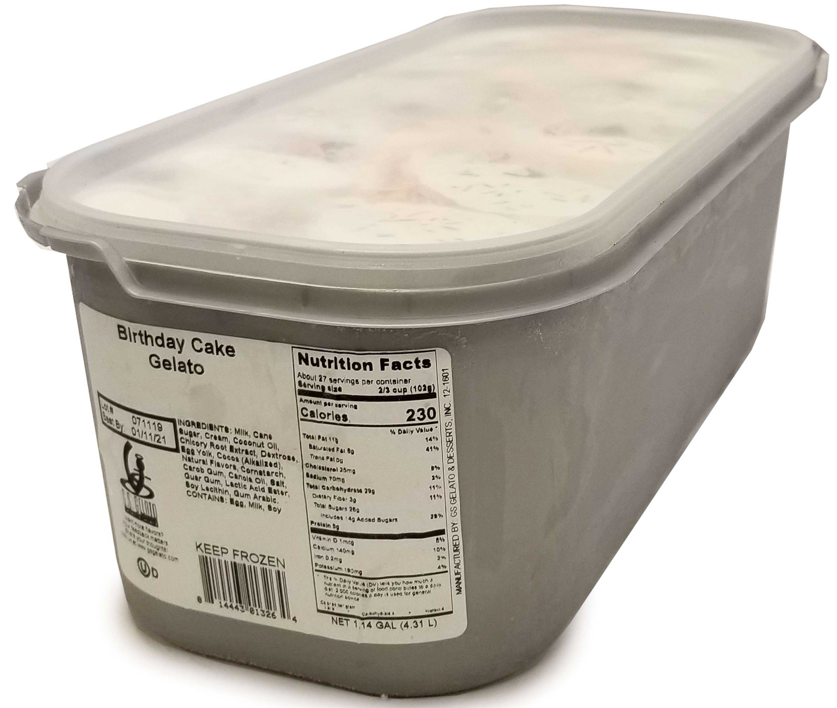 GS Gelato Birthday Cake Gelato, 4.31 Liter | FoodServiceDirect.com ...