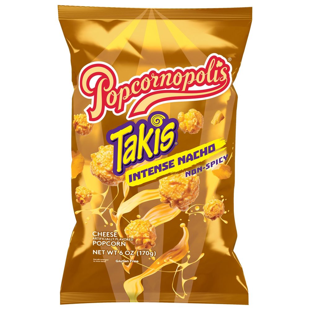 Popcornopolis Intense Nacho Takis Cheese Popcorn, 6 Ounce -- 6 per case