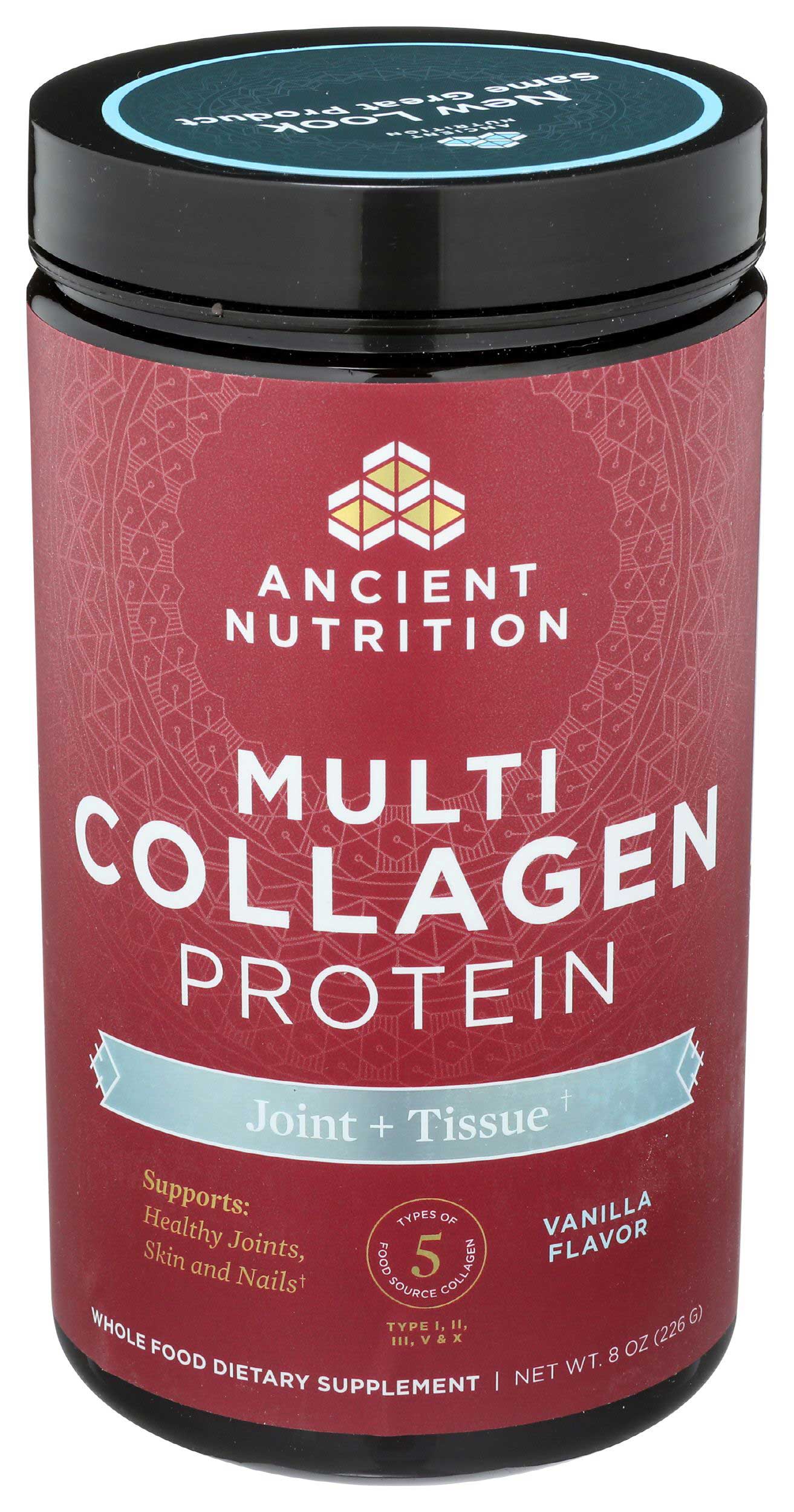 Ancient Nutrition Vanilla Flavor Joint Plus Tissue Multi Collagen ...