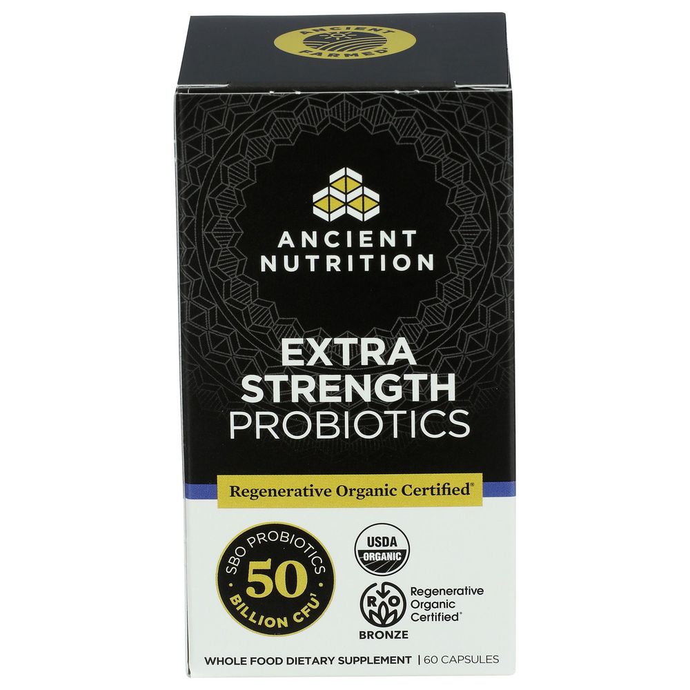 Ancient Nutrition Organic Extra Strength Probiotics Capsules, 60 count ...