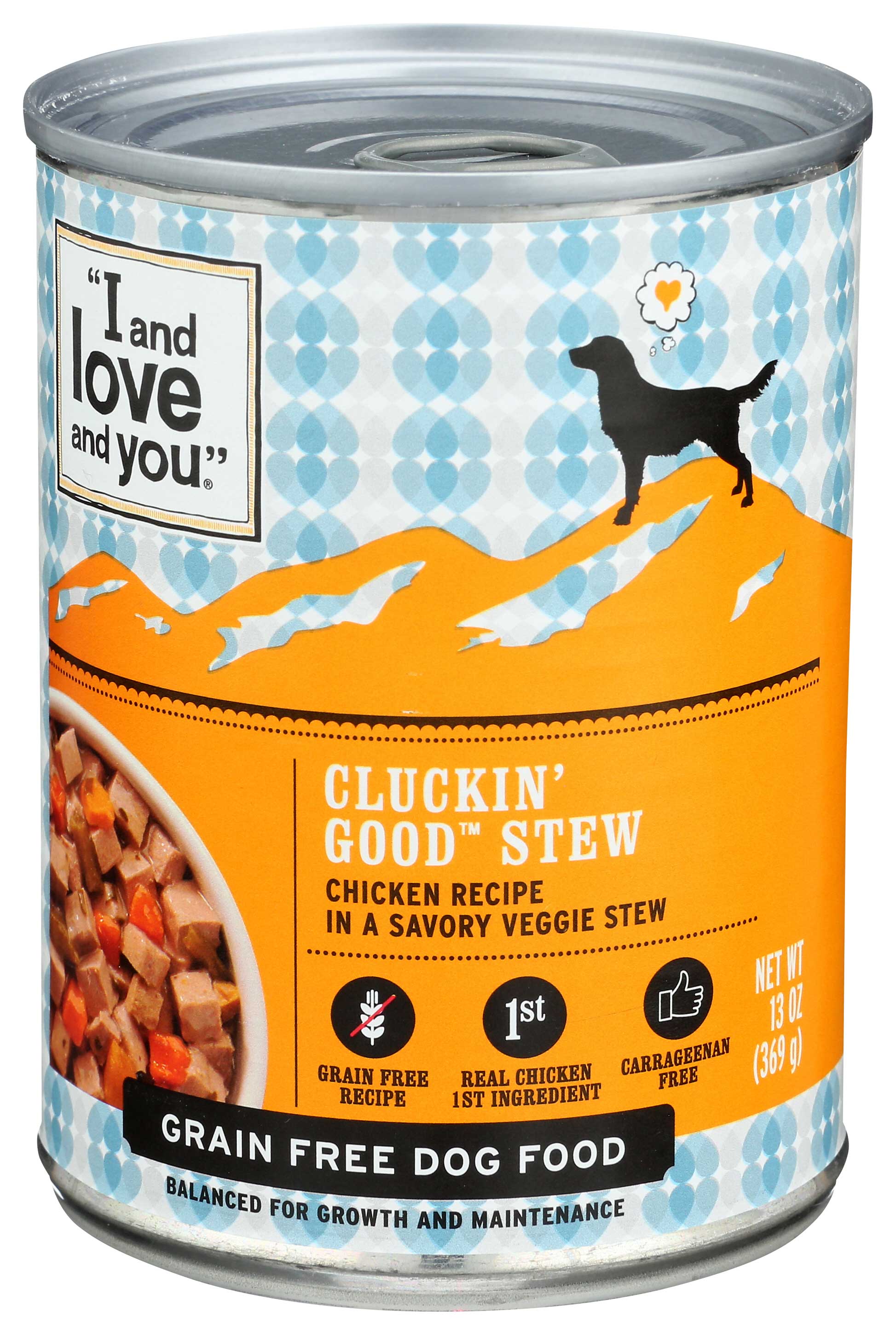 I and Love and You Cluckin Good Chicken Stew Canned Wet Dog Food, 13 ...
