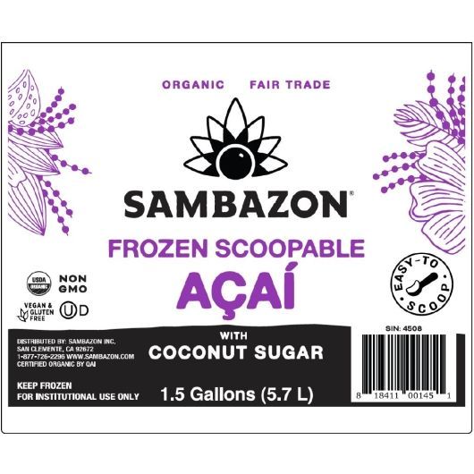 Sambazon Scoopable Acai with Coconut Sugar | FoodServiceDirect