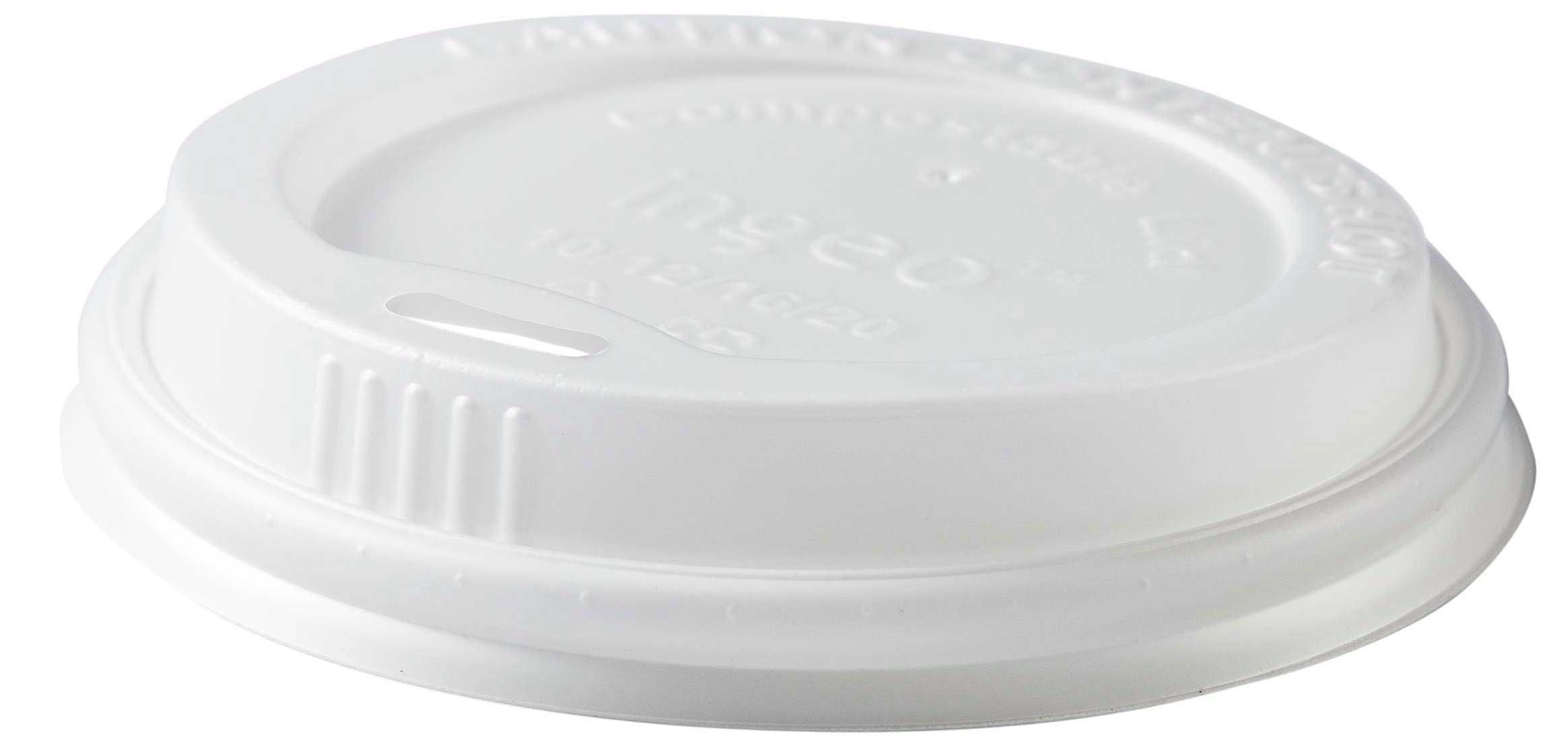 Primeware CPLA Compostable Lid for 10 to 20 Ounce Hot Cup -- 1000 per case.