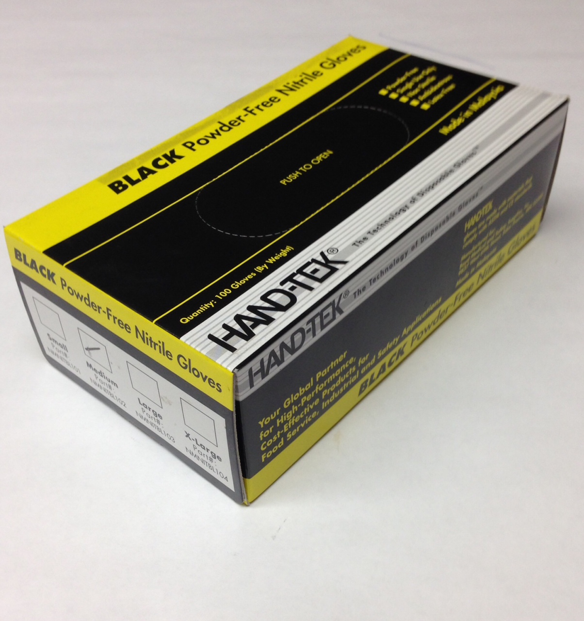 Hand Tek Disposable Powder Free Large Nitrile Gloves -- 1000 per case.