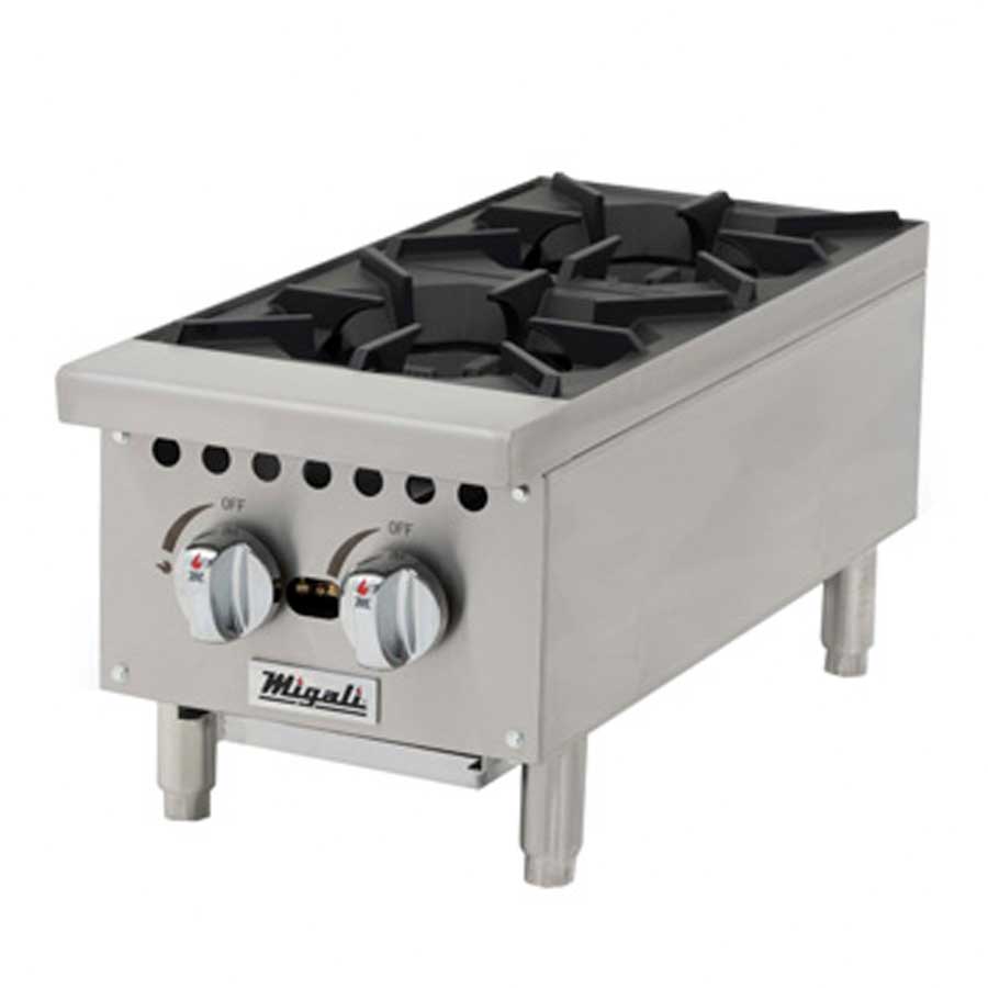 Migali 2 Burners Countertop Hot Plate, 12 inch Width x 27.6 inch Depth ...