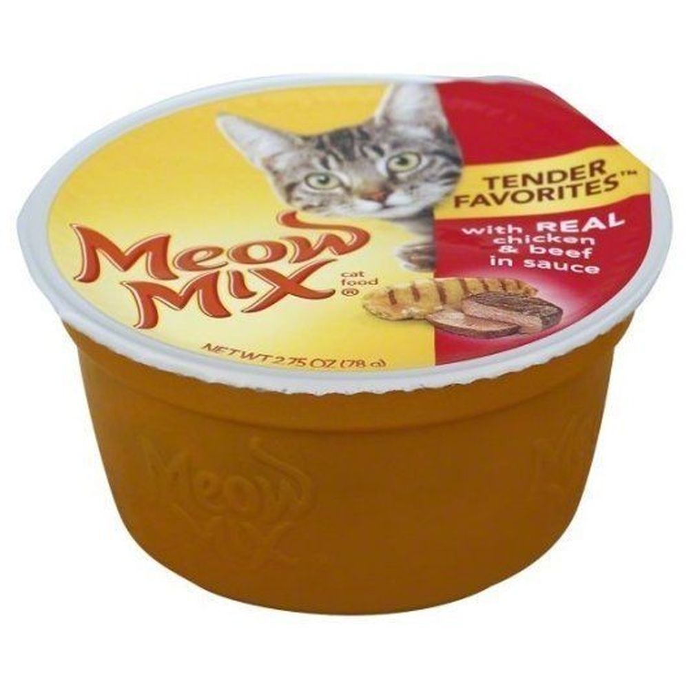 Meow Mix Tenderloins in Sauce Chicken and Beef for Cat, 2.75 Ounce ...
