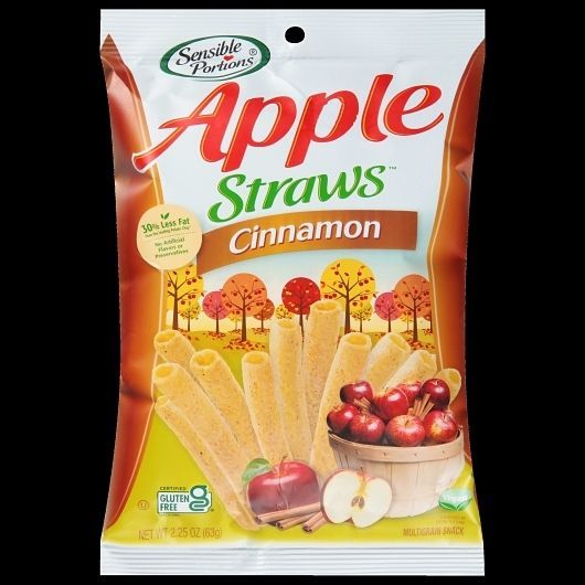 Sensible Portions Apple Cinnamon Veggie Straws, 2.25 Ounce -- 6 per case