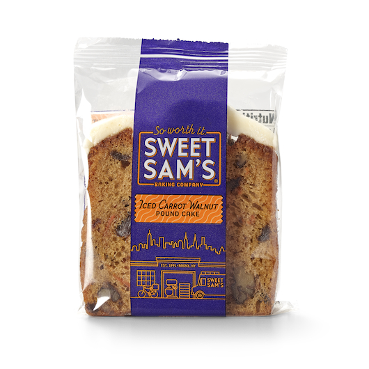 Sweet Sams Iced Walnut Carrot Pound Cake -- 12 per case