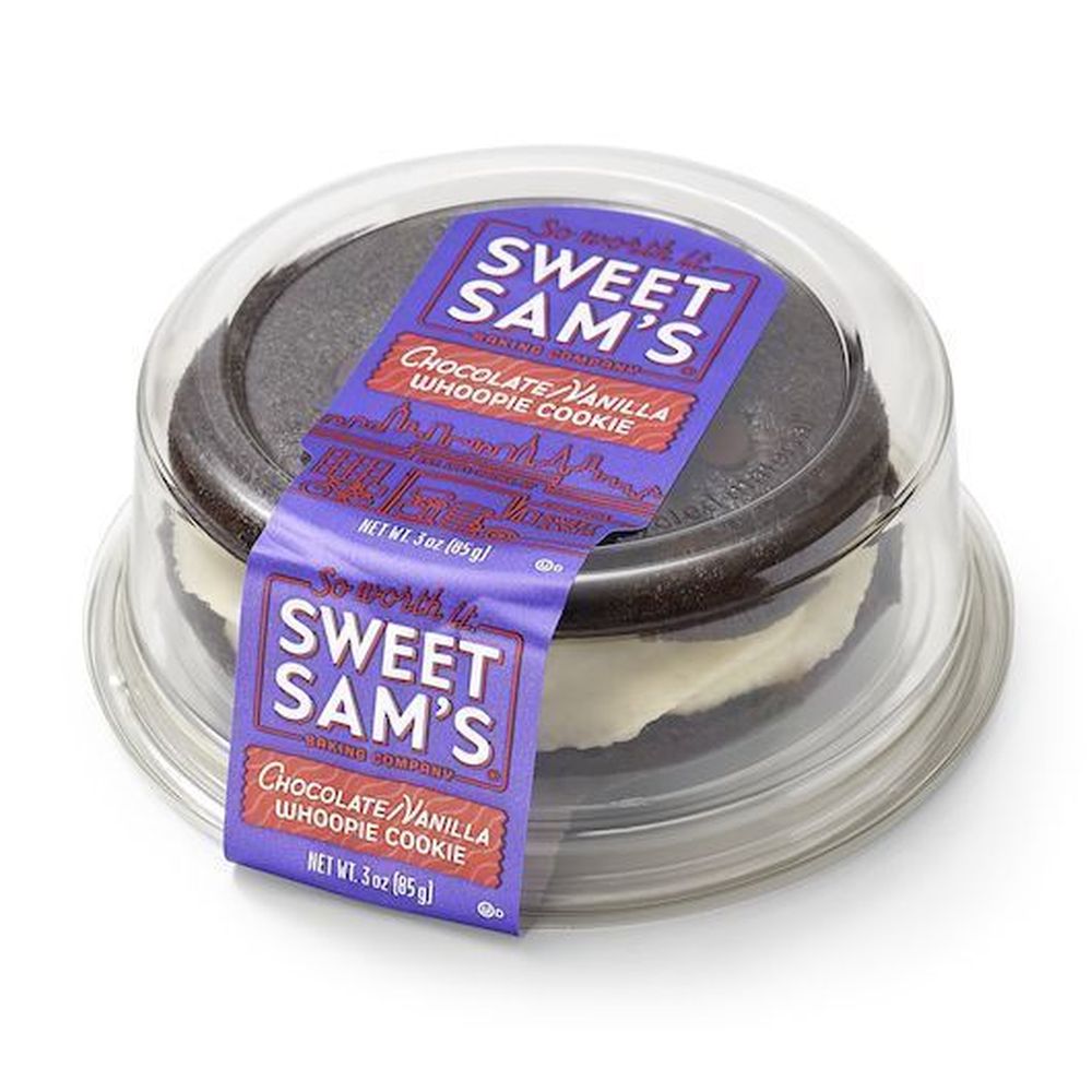 Sweet Sams Chocolate Vanilla Whoopie Cookie, 3 Ounce -- 8 per case