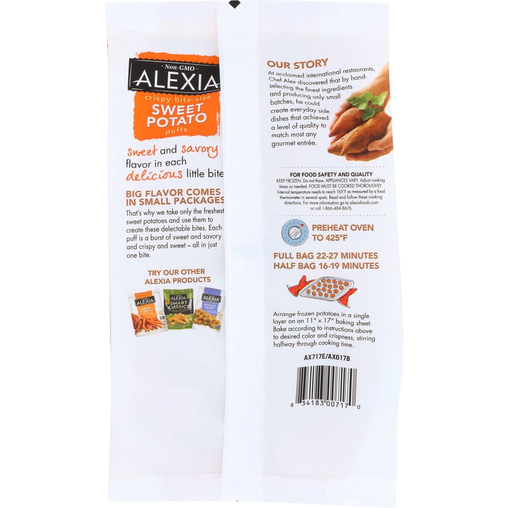 Alexia Foods Crispy Sweet Potato Puffs Case | FoodServiceDirect