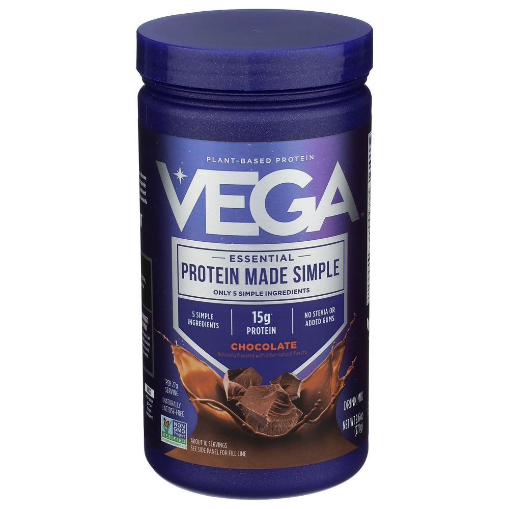 Vega Dark Protein Made Simple Chocolate Drink Mix, 9.6 Ounce