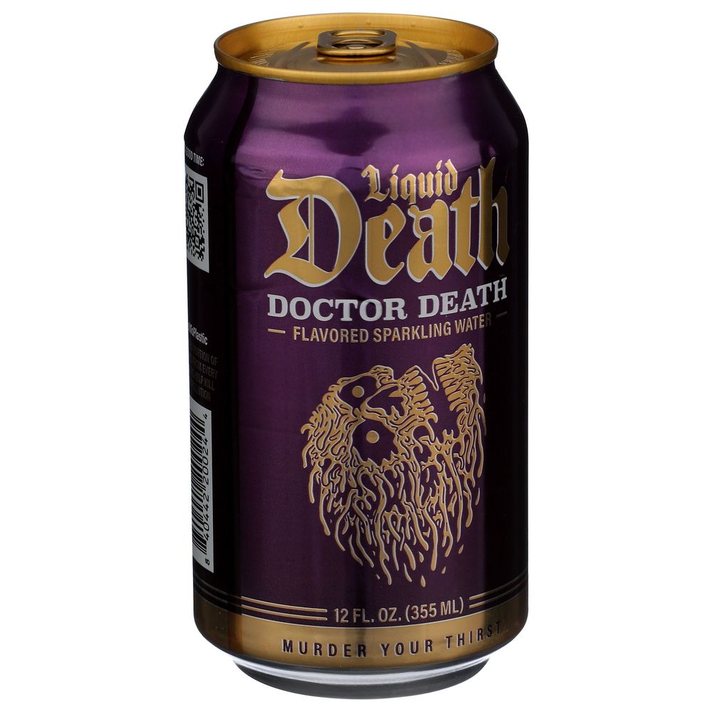 Liquid Death 12 Fluid Ounce Doctor Death Flavored Sparkling Water, 6 ...