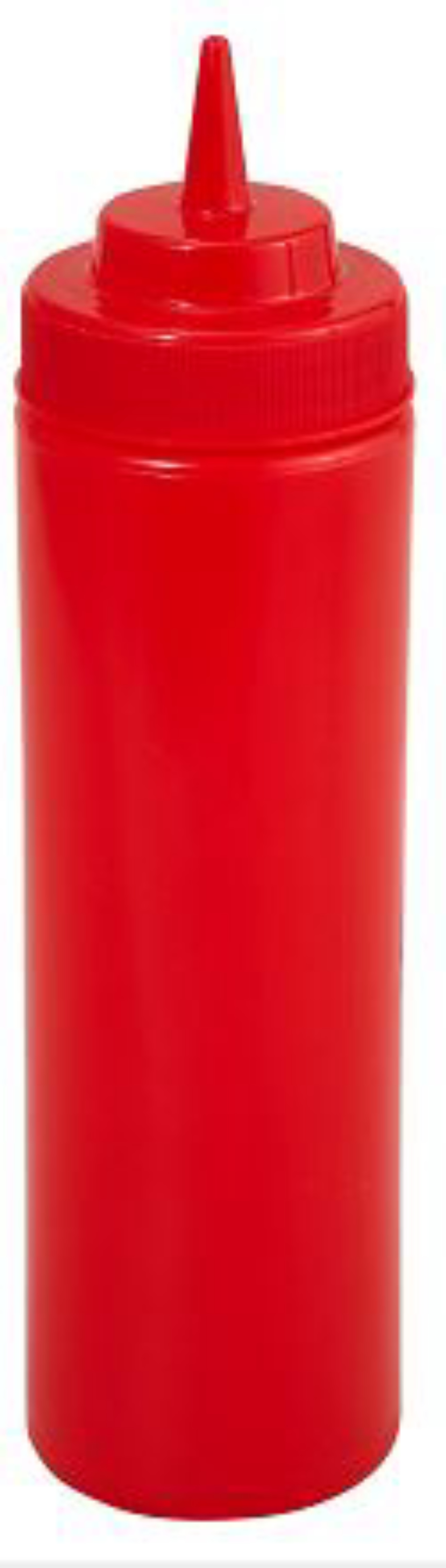 Winco Red Wide Mouth 16 Ounce Squeeze Bottle, 6 count per pack