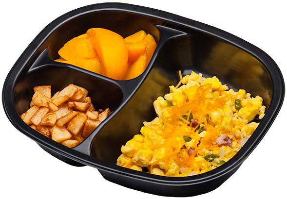 Golden Gourmet Western Scrambled Eggs with Peaches and Seasoned ...