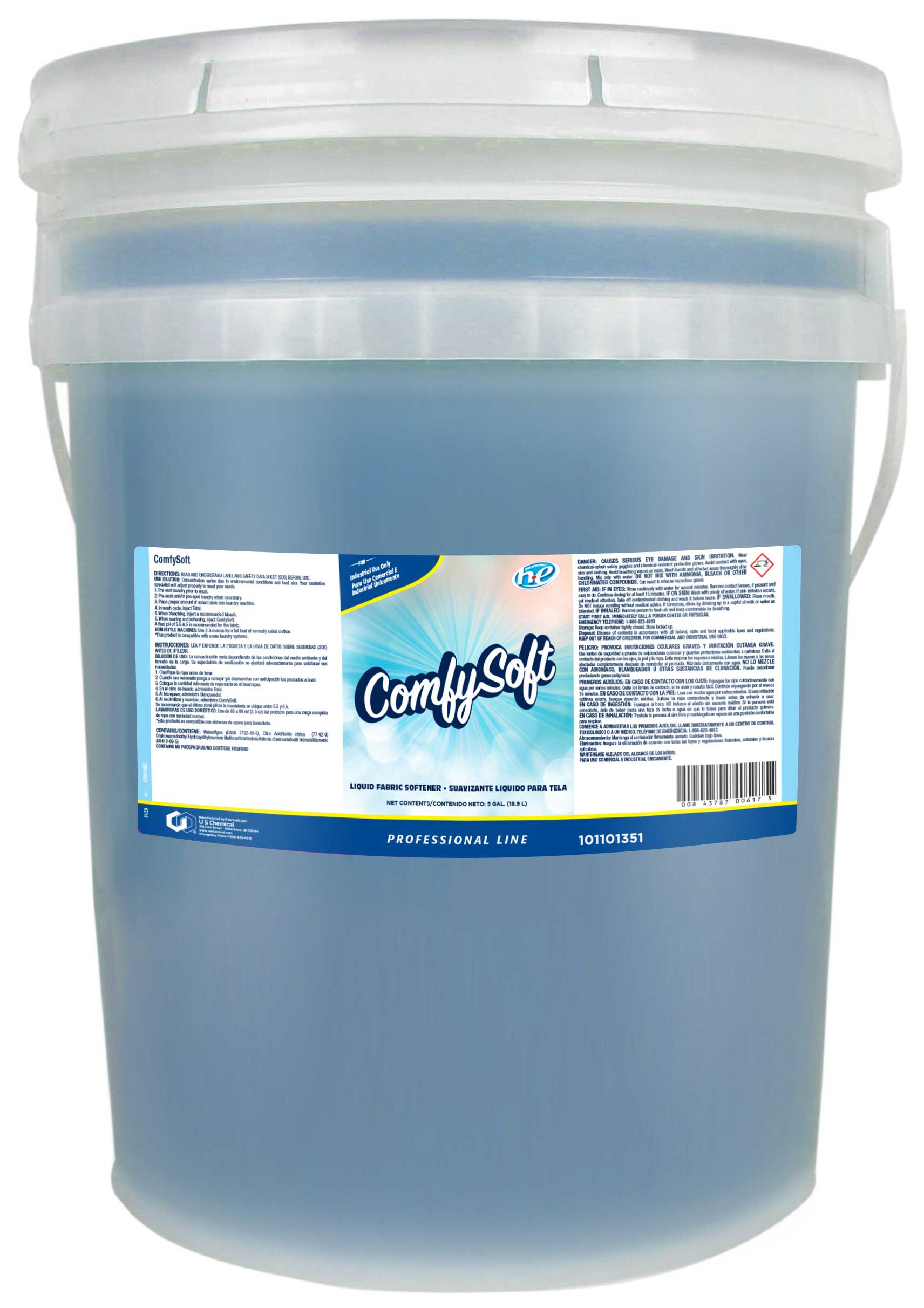 U S Chemical Comfy Soft Fabric Softener, 5 Gallon | FoodServiceDirect ...