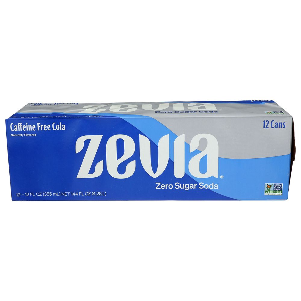 Zevia 12 Fluid Ounce Caffeine Free Cola Soda, 12 count -- 2 per case