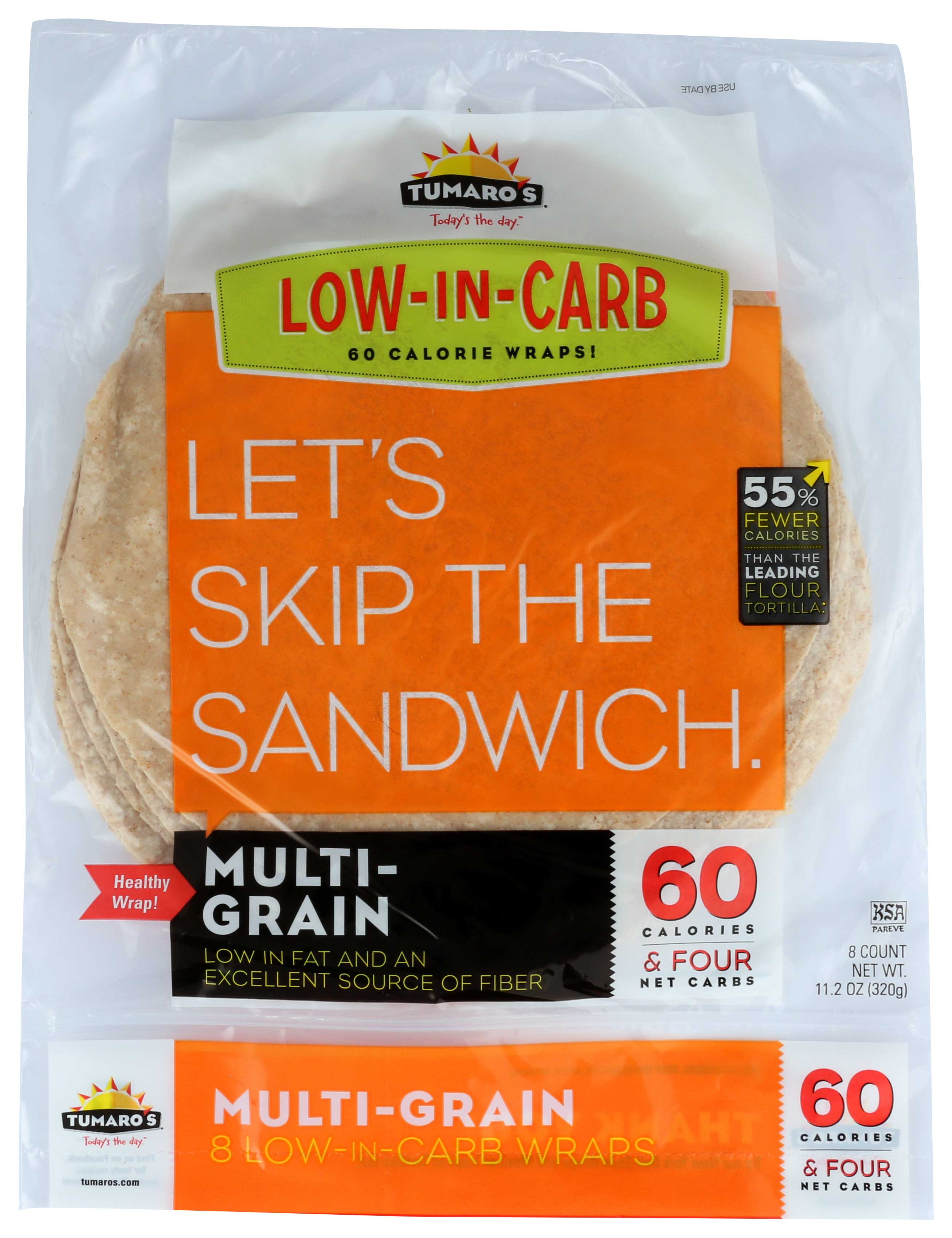 Tumaros Low-in-Carb Multigrain Wrap Case | FoodServiceDirect