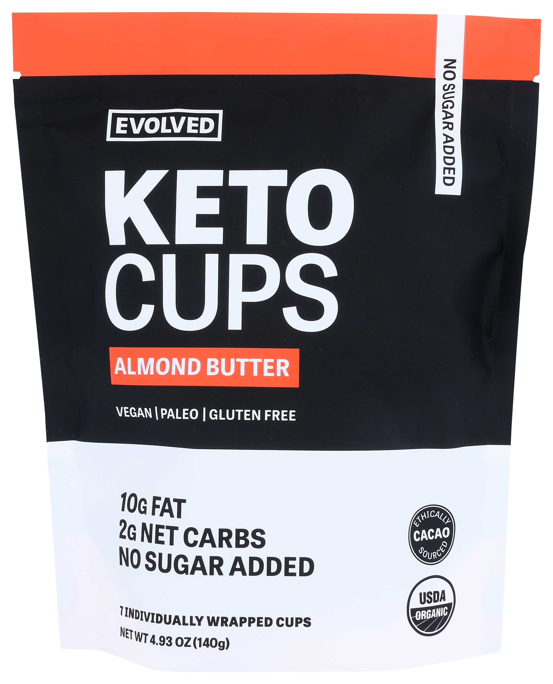 Evolved Organic Almond Butter Keto Cups, 4.93 Ounce -- 6 per case
