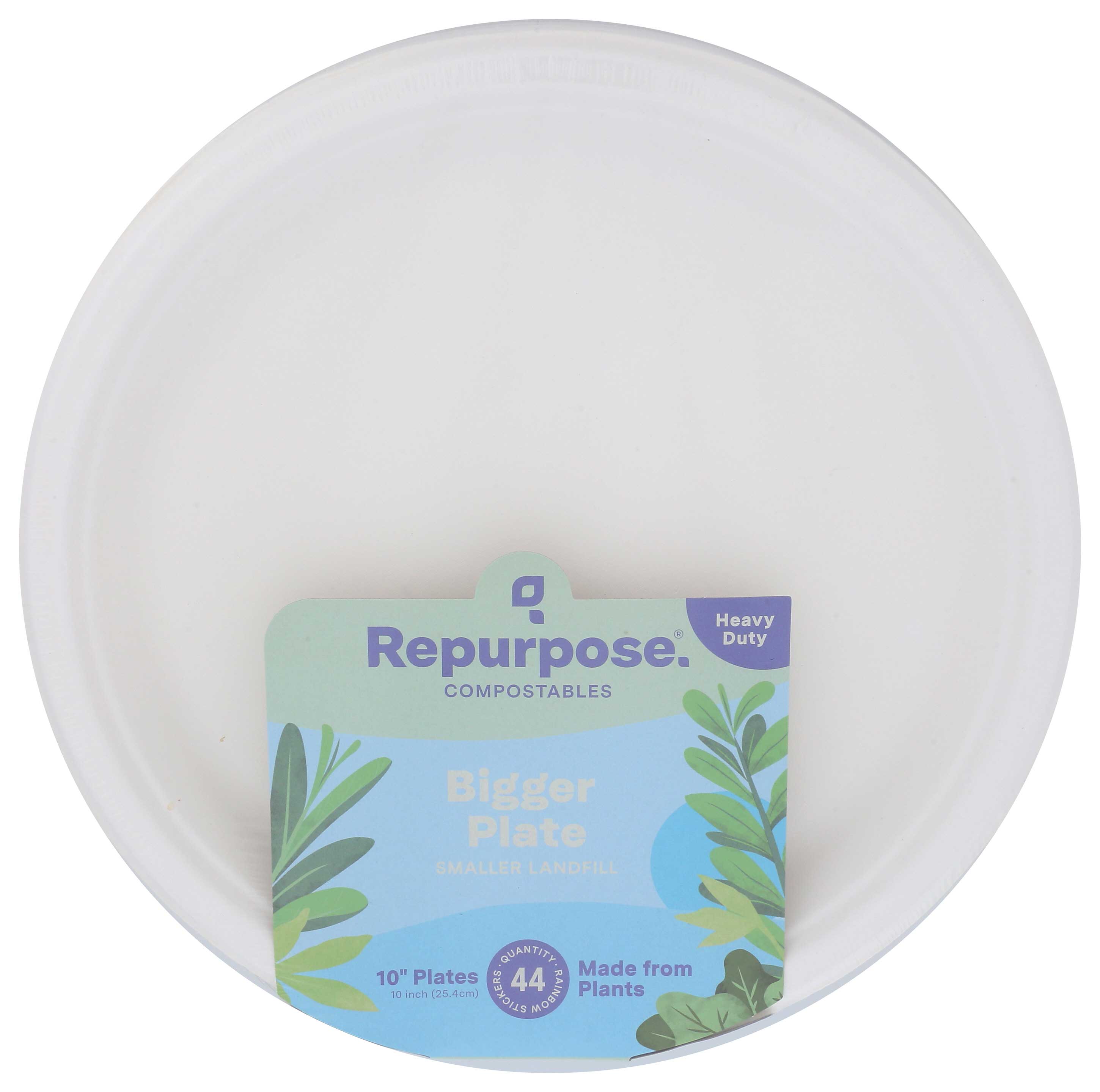 Repurpose Compostable Bagasse Plate, 10 inch - 44 count per pack -- 6 ...