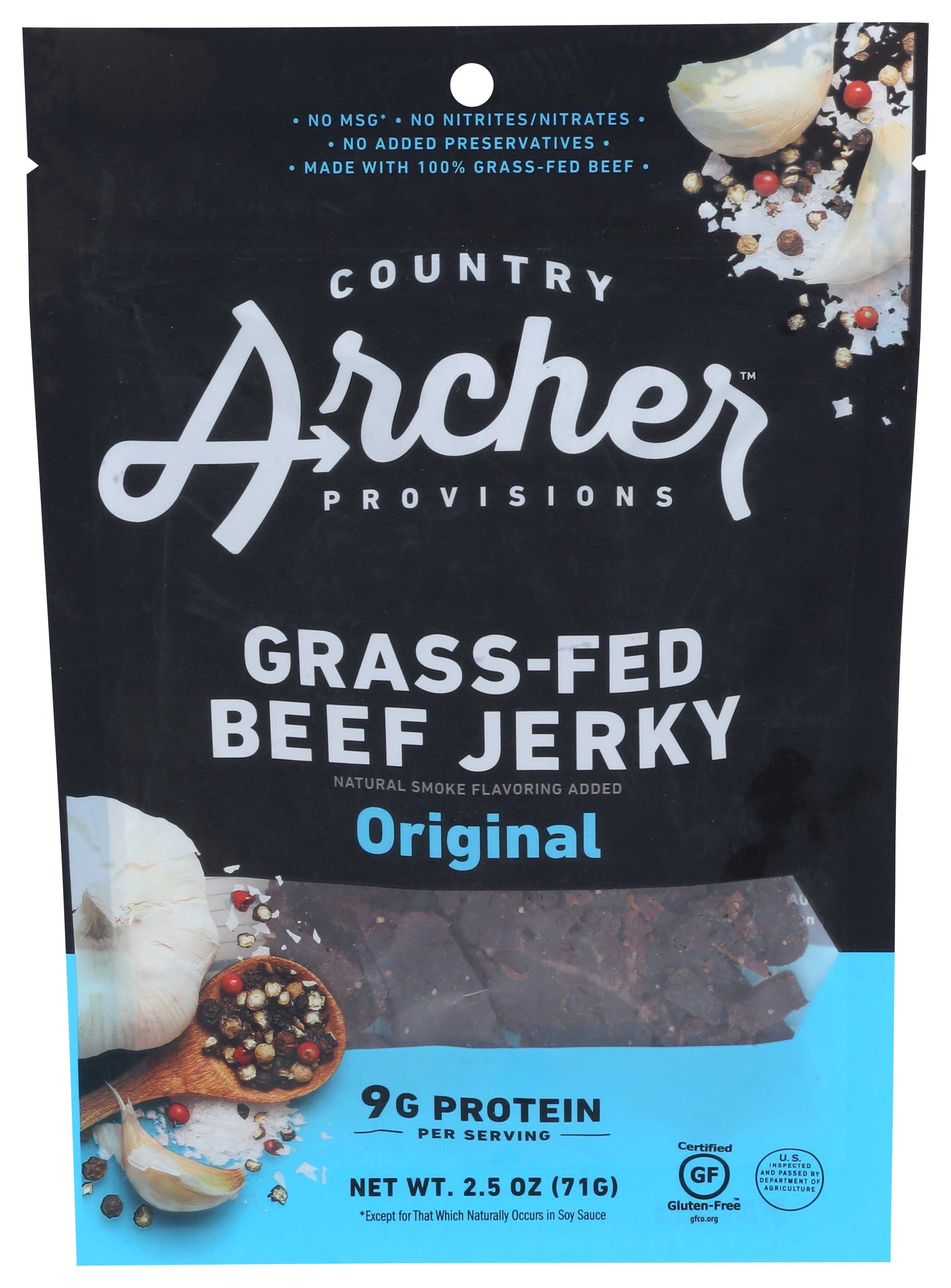 Country Archer Original Beef Jerky, 2.5 Ounce -- 12 per case