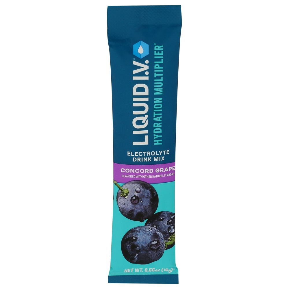 Liquid I.V. Hydration Multiplier Concord Grape Electrolyte Drink Mix, 0 ...