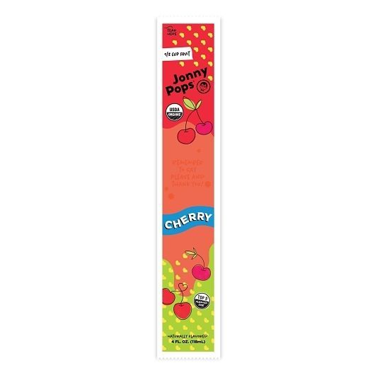 Jonny Pops Organic Smart Snack Cherry and Mixed Berry Freezer Pop, 48 count