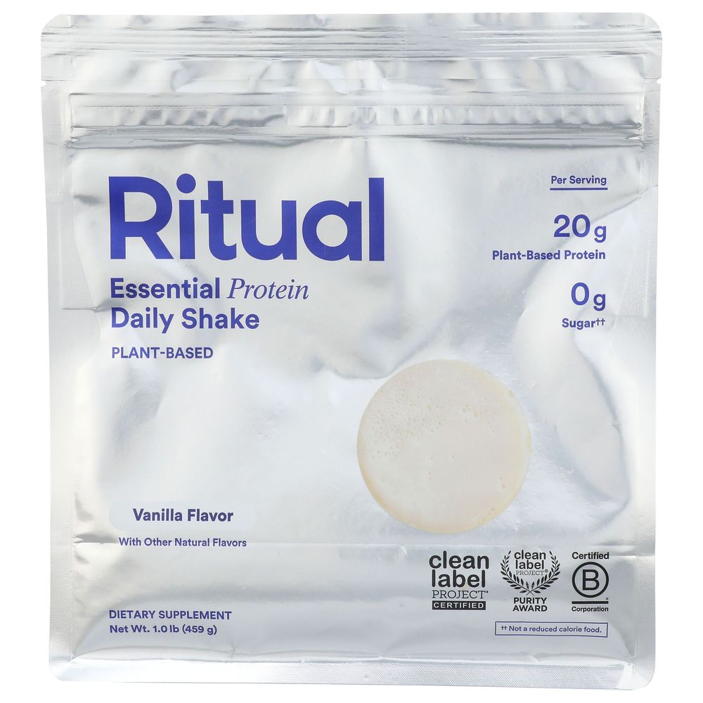 Ritual Vanilla Essential Daily Shake Protein Powder, 16 Ounce