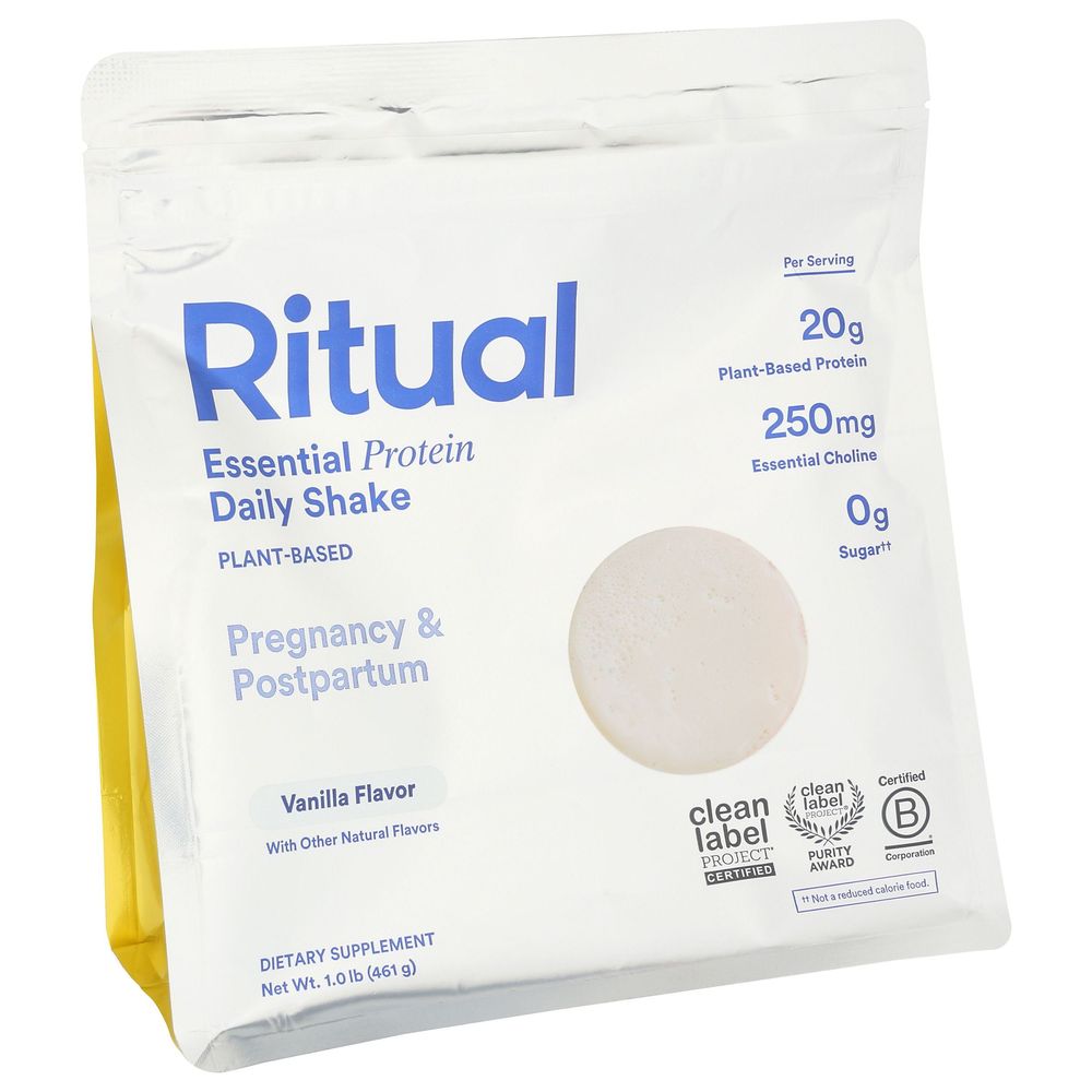Ritual Pregnancy and Postpartum Vanilla Essential Daily Shake Protein ...