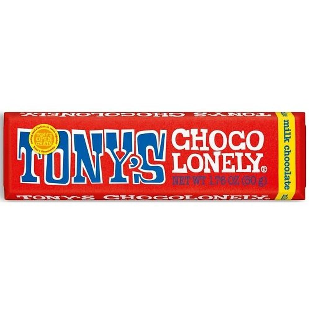 Tonys Chocolonely Small 32 Percent Milk Chocolate Bar, 1.76 Ounce -- 20 ...