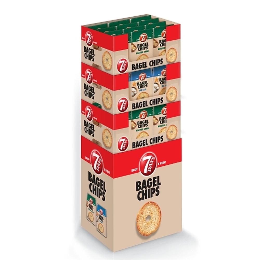 7 Days Bagel Chips - Shipper, 42 count