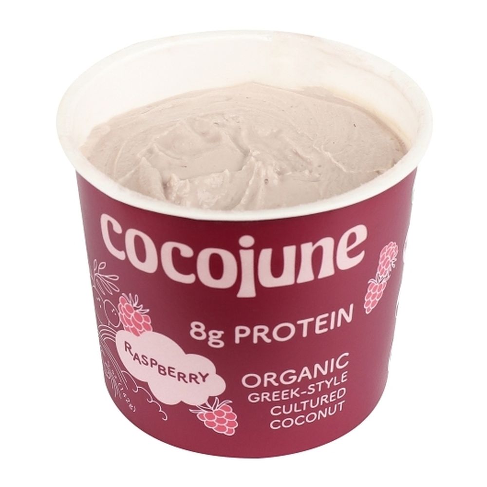 Cocojune Organic Greek Style Raspberry Protein Cultured Coconut Yogurt ...