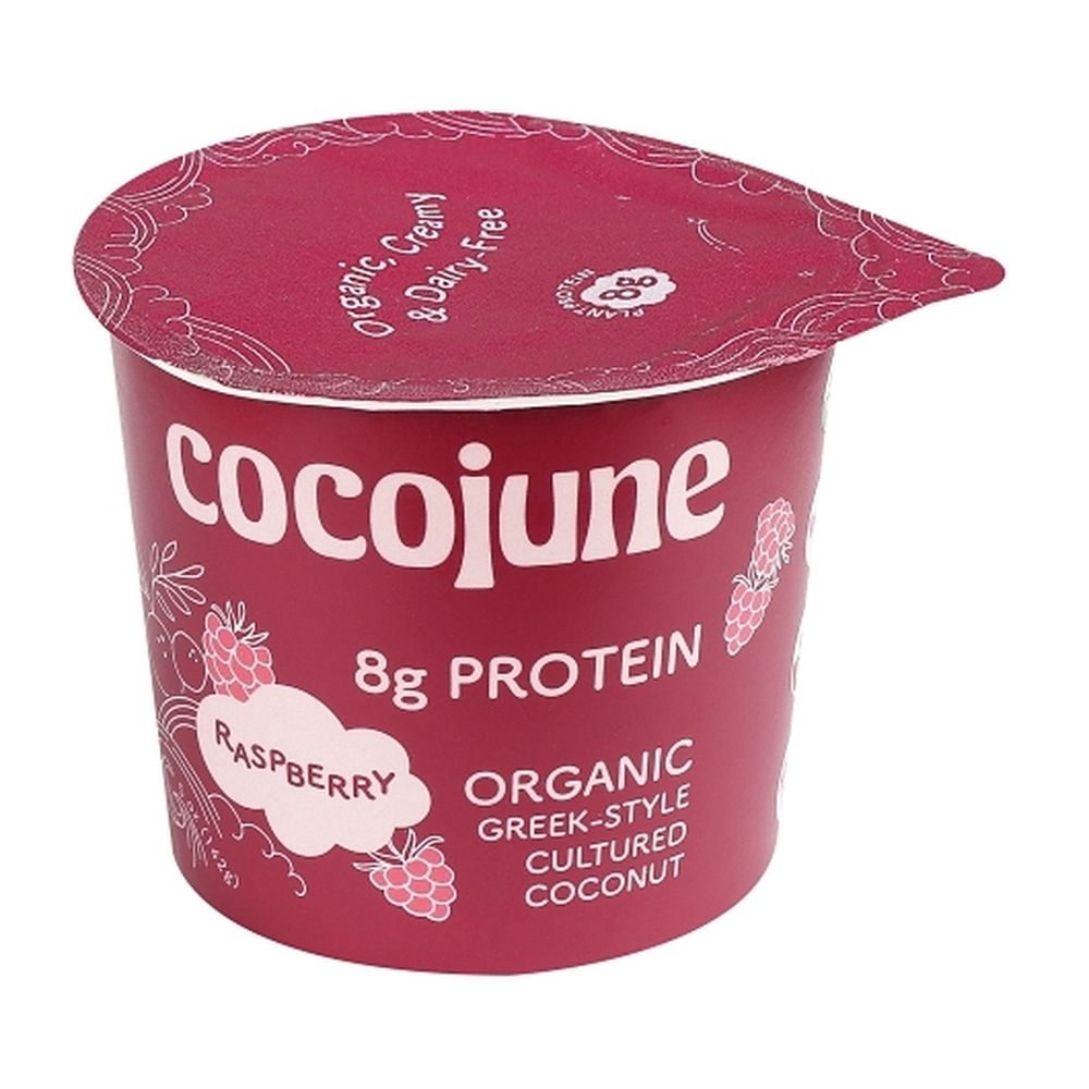 Cocojune Organic Greek Style Raspberry Protein Cultured Coconut Yogurt ...