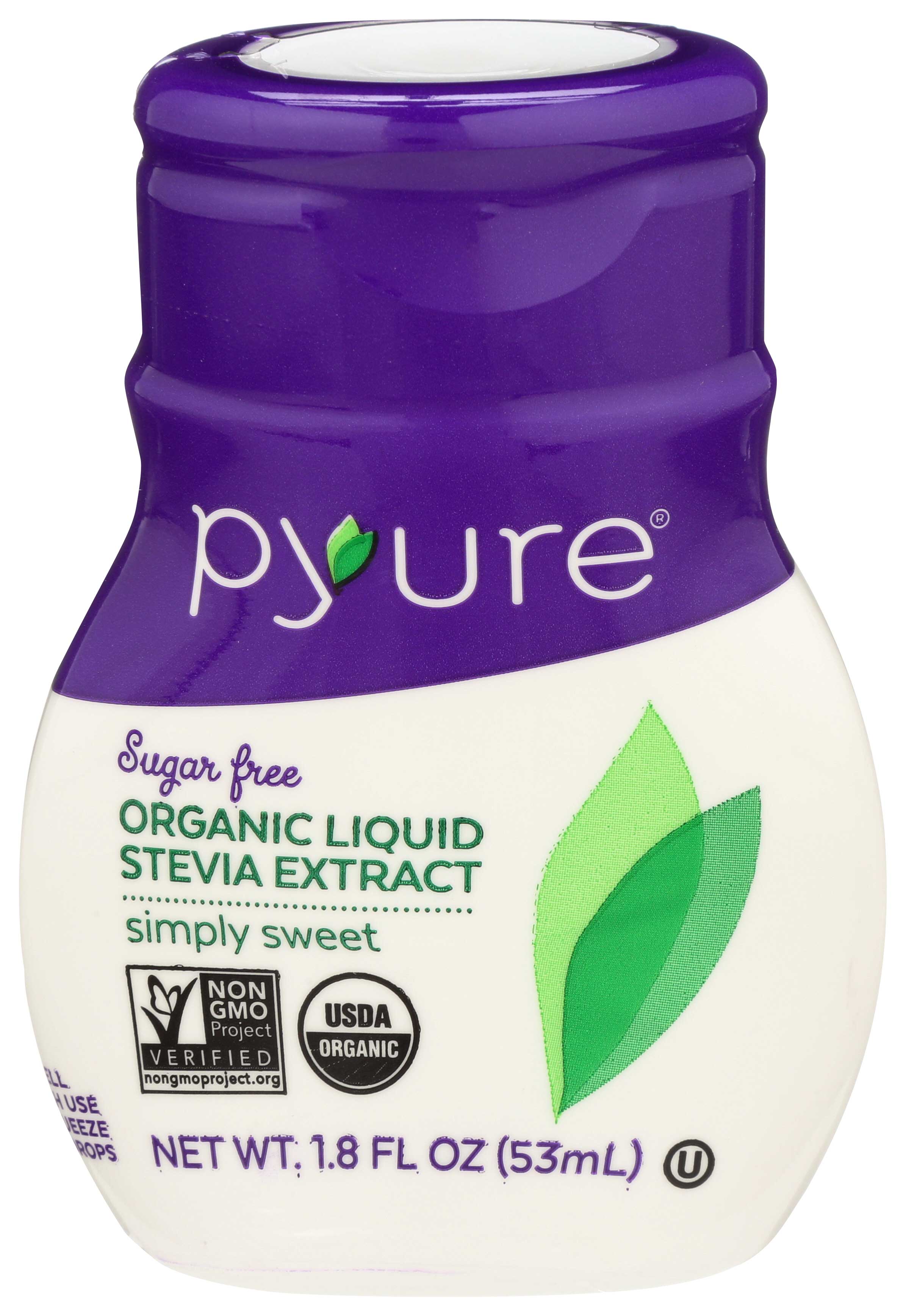 Pyure Organic Stevia Liquid Sweetener Drops, 1.8 Fluid Ounce -- 6 per case