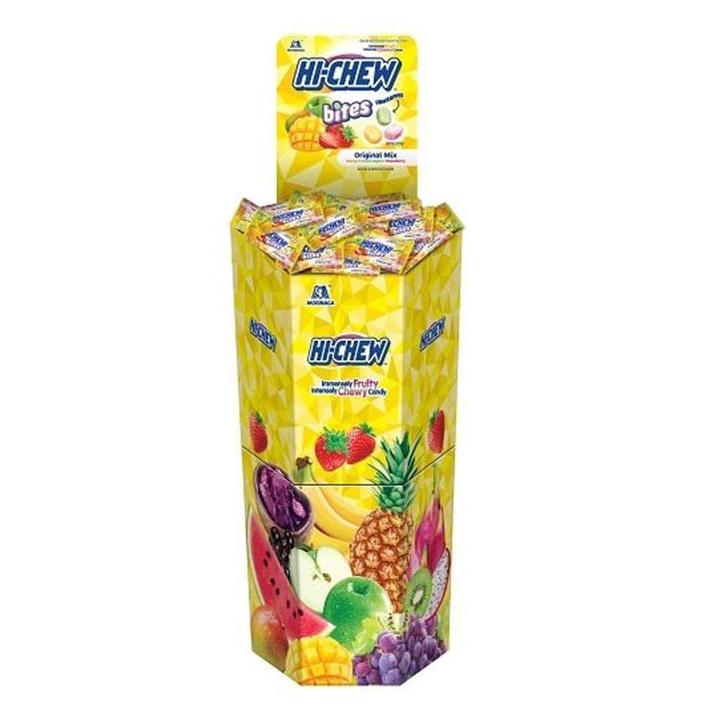 Hi-Chew Original Mix Bites Candy - Twist Dump Bin Shipper, 72 count