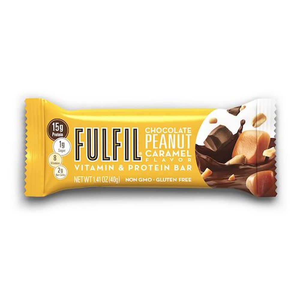 Fulfil Chocolate Peanut Caramel Vitamin and Protein Bar, 1.41 Ounce ...